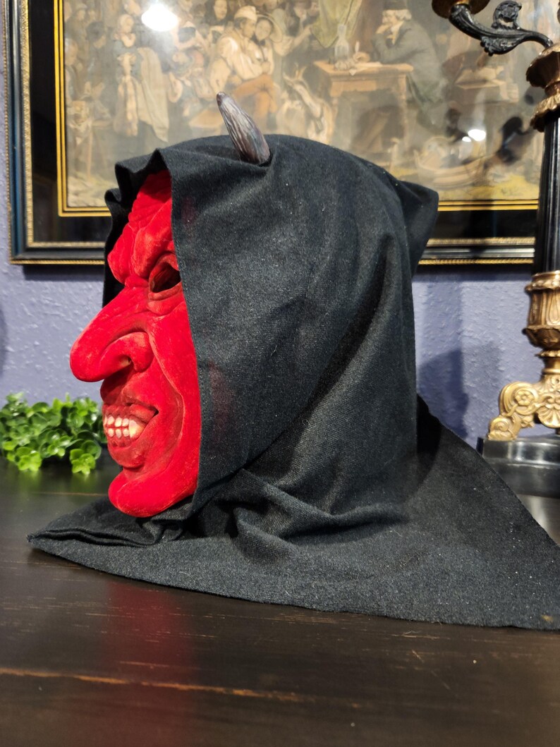 Vintage Red Devil Mask, Cosplay, Halloween Costume - Etsy