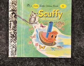 Little Golden Books scuffy the Tugboat - Etsy