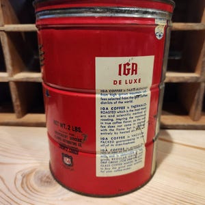 Vintage IGA Coffee Can 2 Pound, Tin Cans - Etsy