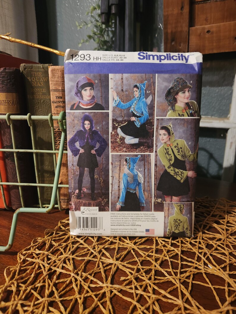 Simplicity 1293 Sewing Pattern, Fairy Jacket, Hat, Wings - Etsy