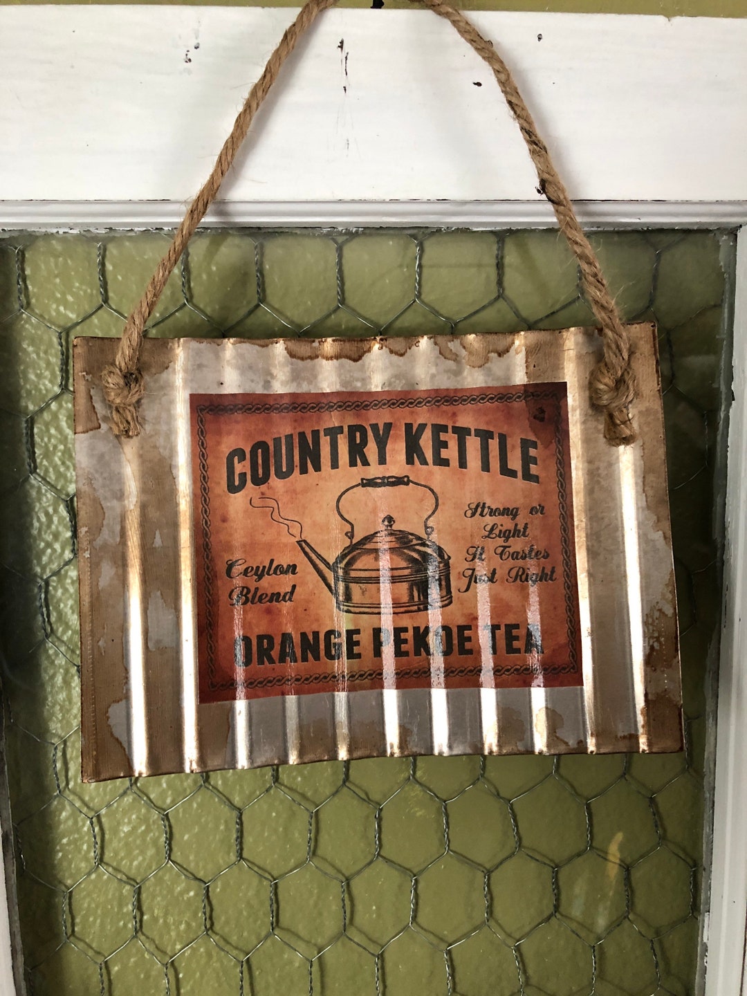 Handmade Farmhouse Tea Sign - Etsy