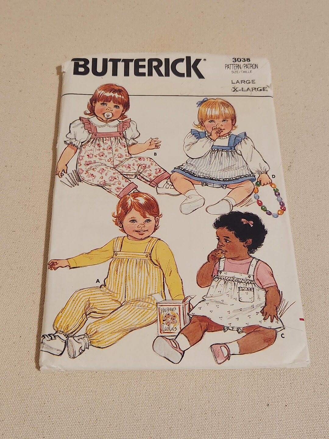 Vintage Butterick 3038 Sewing Pattern, Infants Jumper, Overalls and ...