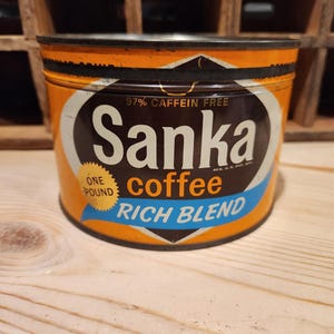 Vintage Sanka Coffee Can, Tin Cans - Etsy