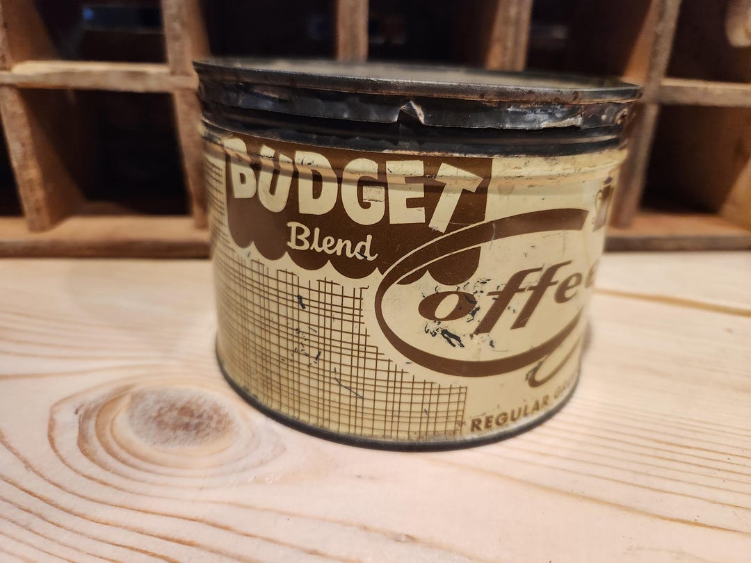 Vintage Budget Blend Coffee Can, Tin Cans - Etsy