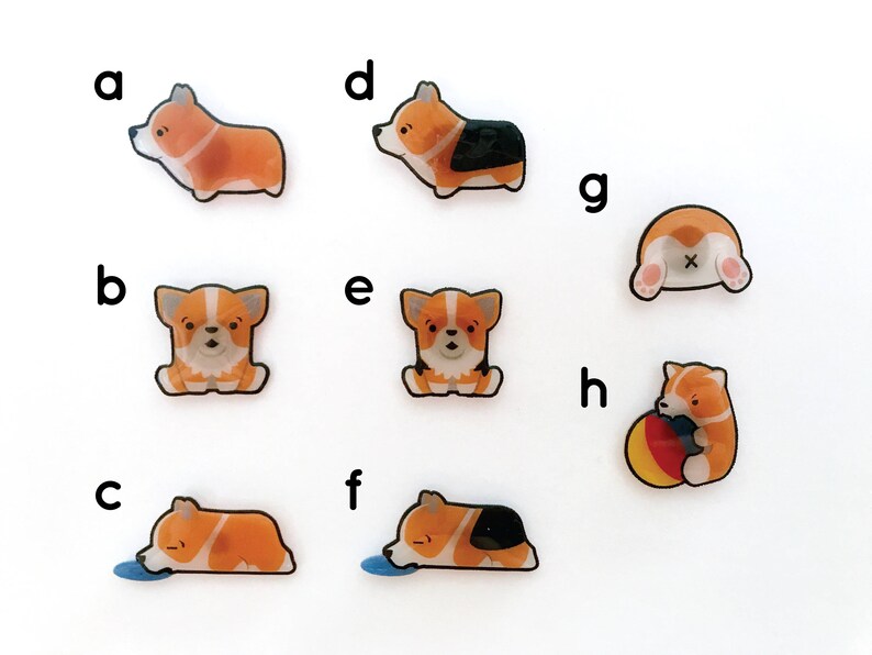 Corgi Pins 8 Options - Etsy
