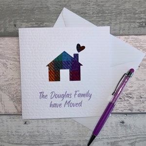 New Home Greeting Card, New House Design With Harris Tweed, Moving Home ...