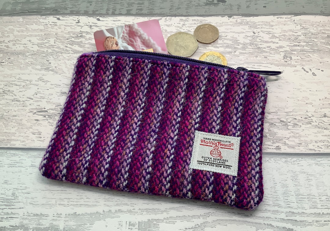 Harris Tweed Purple Coin Purse a Unique Scottish Gift Idea. Popular ...