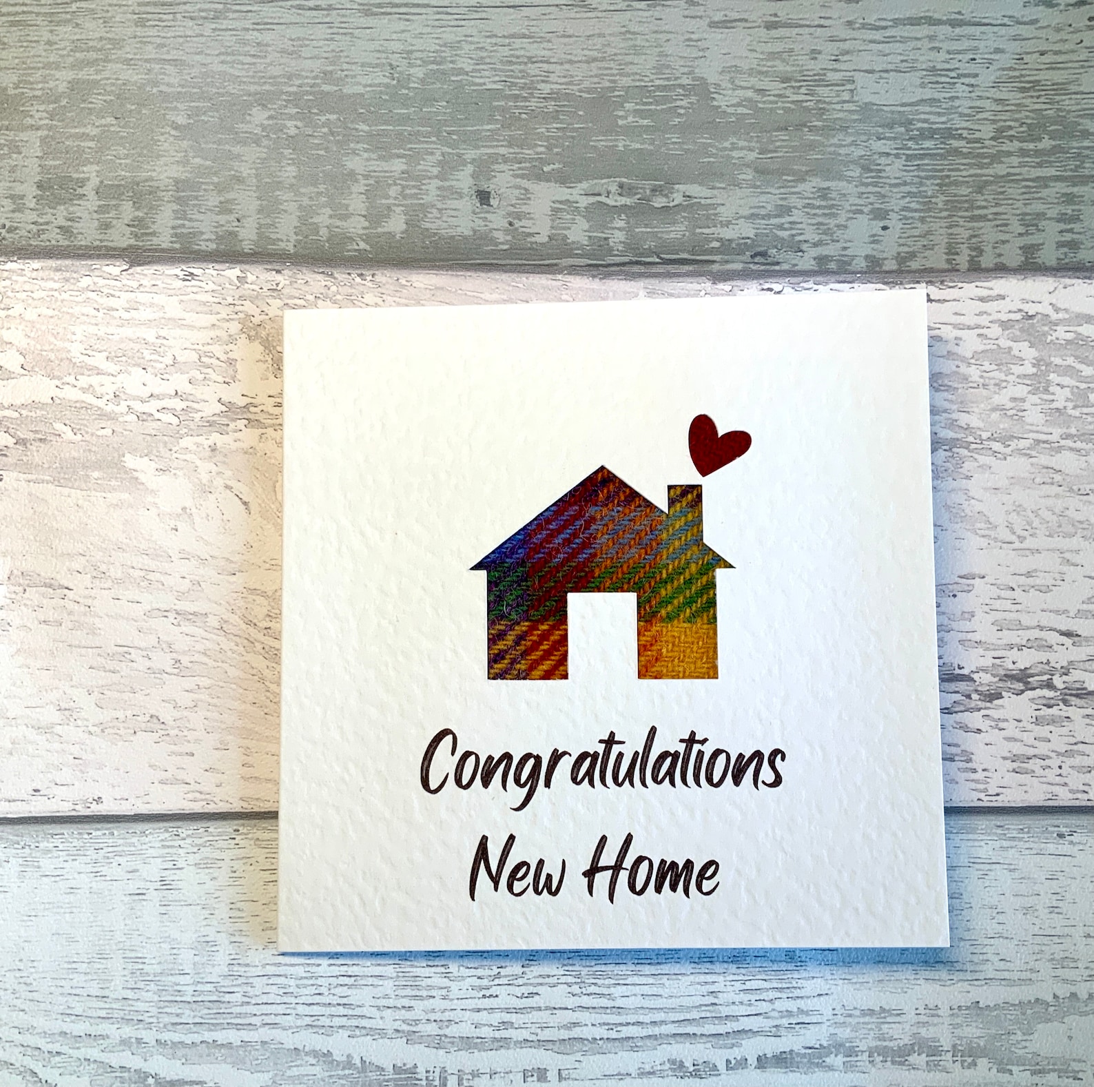 New Home Greeting Card New House Design With Harris Tweed - Etsy