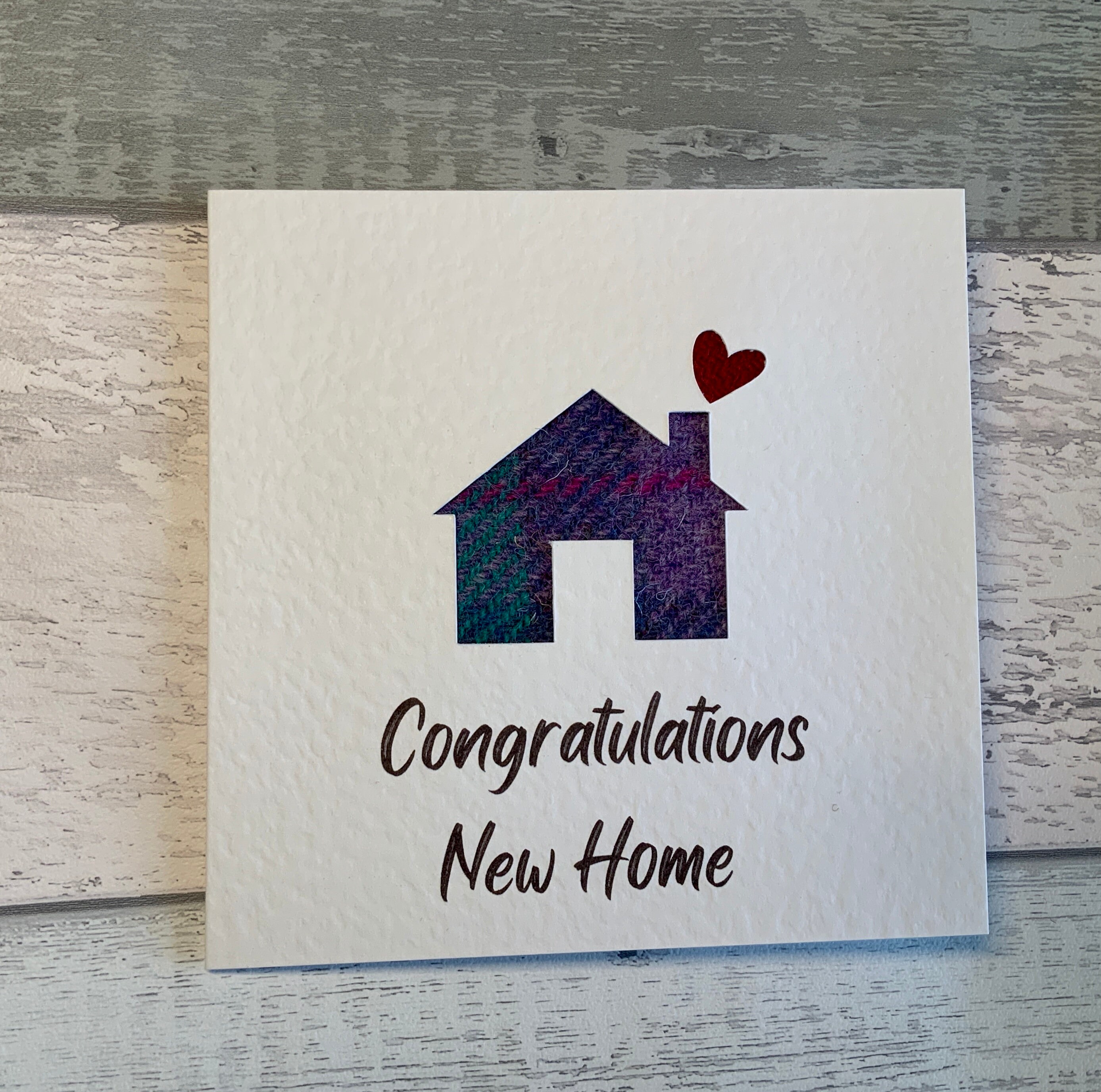 New Home Greeting Card New House Design With Harris Tweed - Etsy