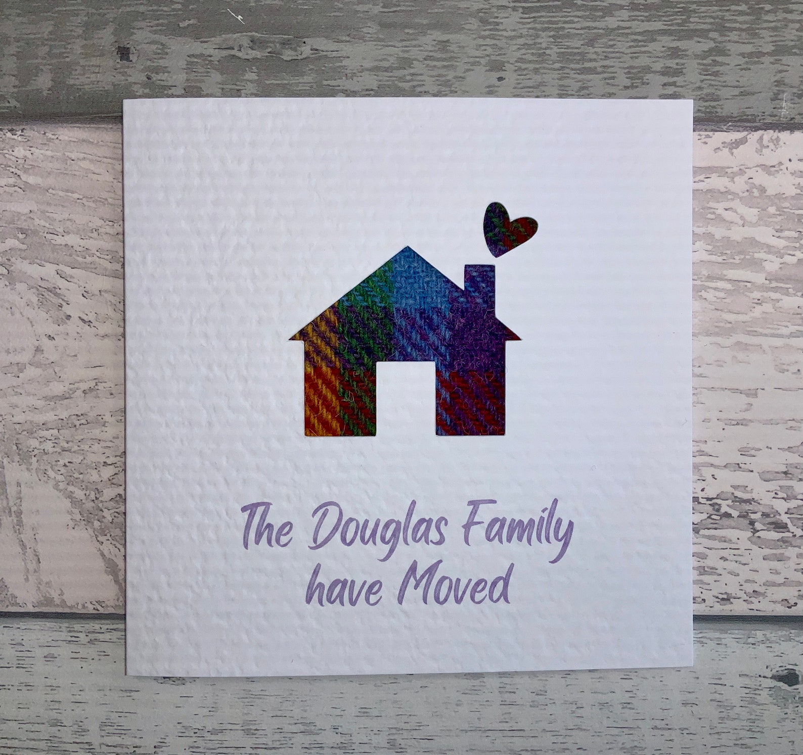 New Home Greeting Card, New House Design With Harris Tweed, Moving Home ...