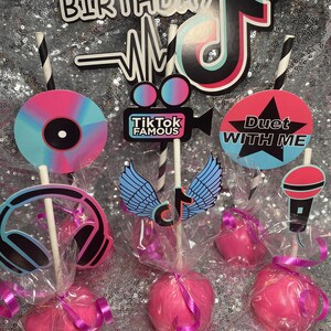 TIK TOK Inspired Theme Chocolate Covered Cake Pops - Etsy