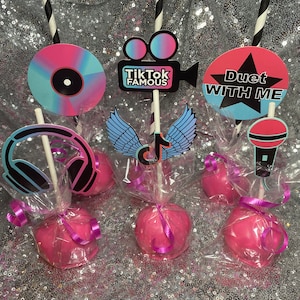 TIK TOK Inspired Theme Chocolate Covered Cake Pops - Etsy
