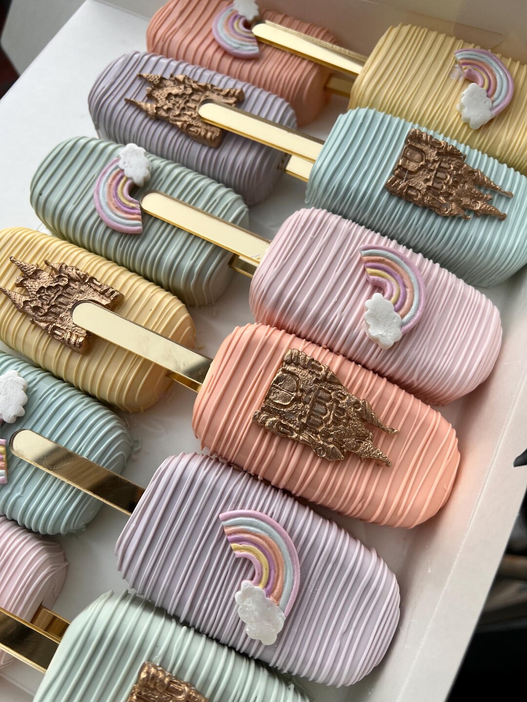 Princess Castle/rainbow Cakesicles - Etsy
