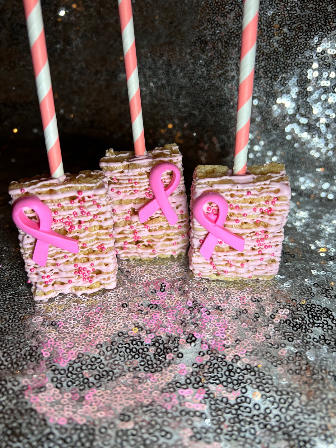 Breast Cancer Awareness Rice Krispies - Etsy