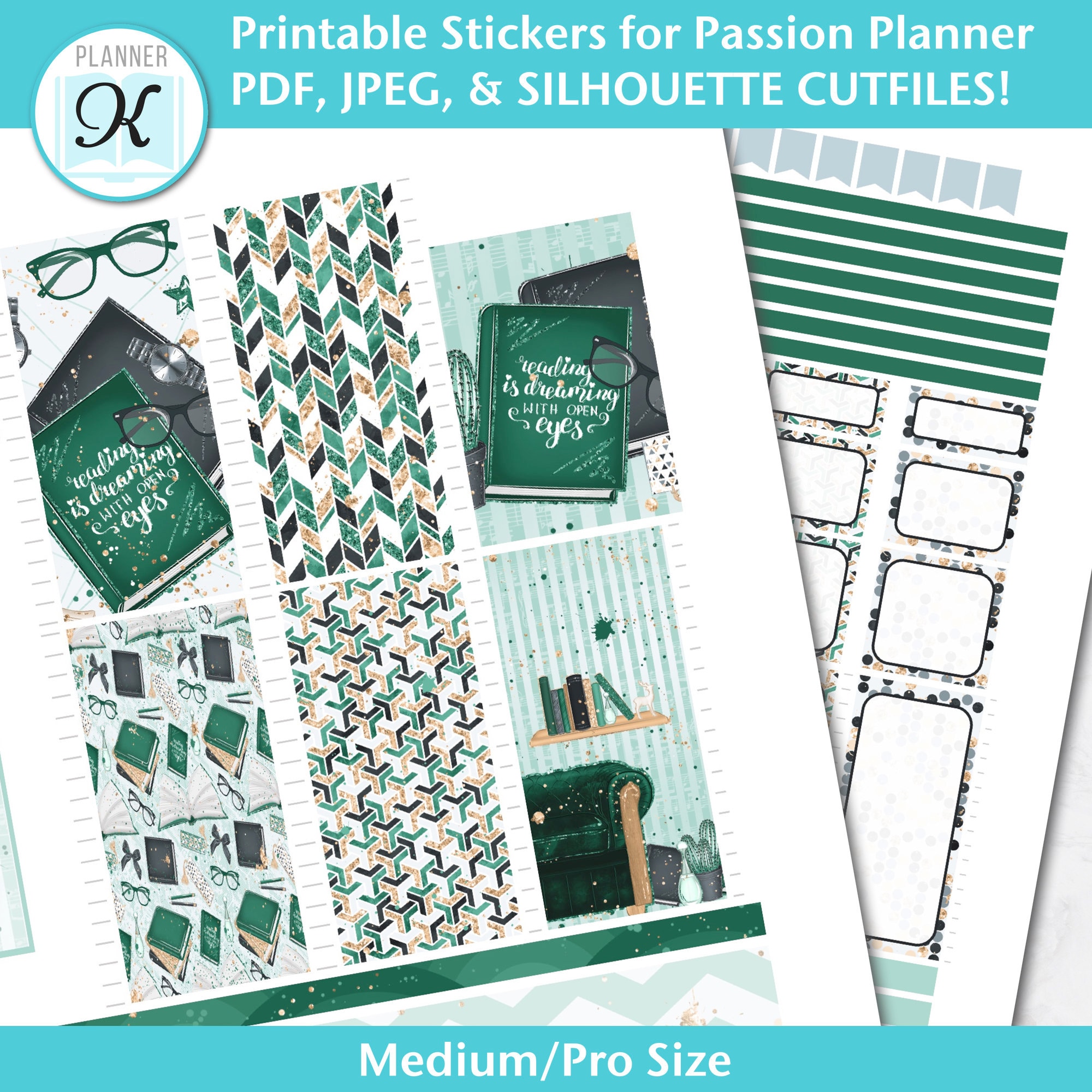 Passion Planner Stickers Medium Sized Passion Planner Printable Planner ...