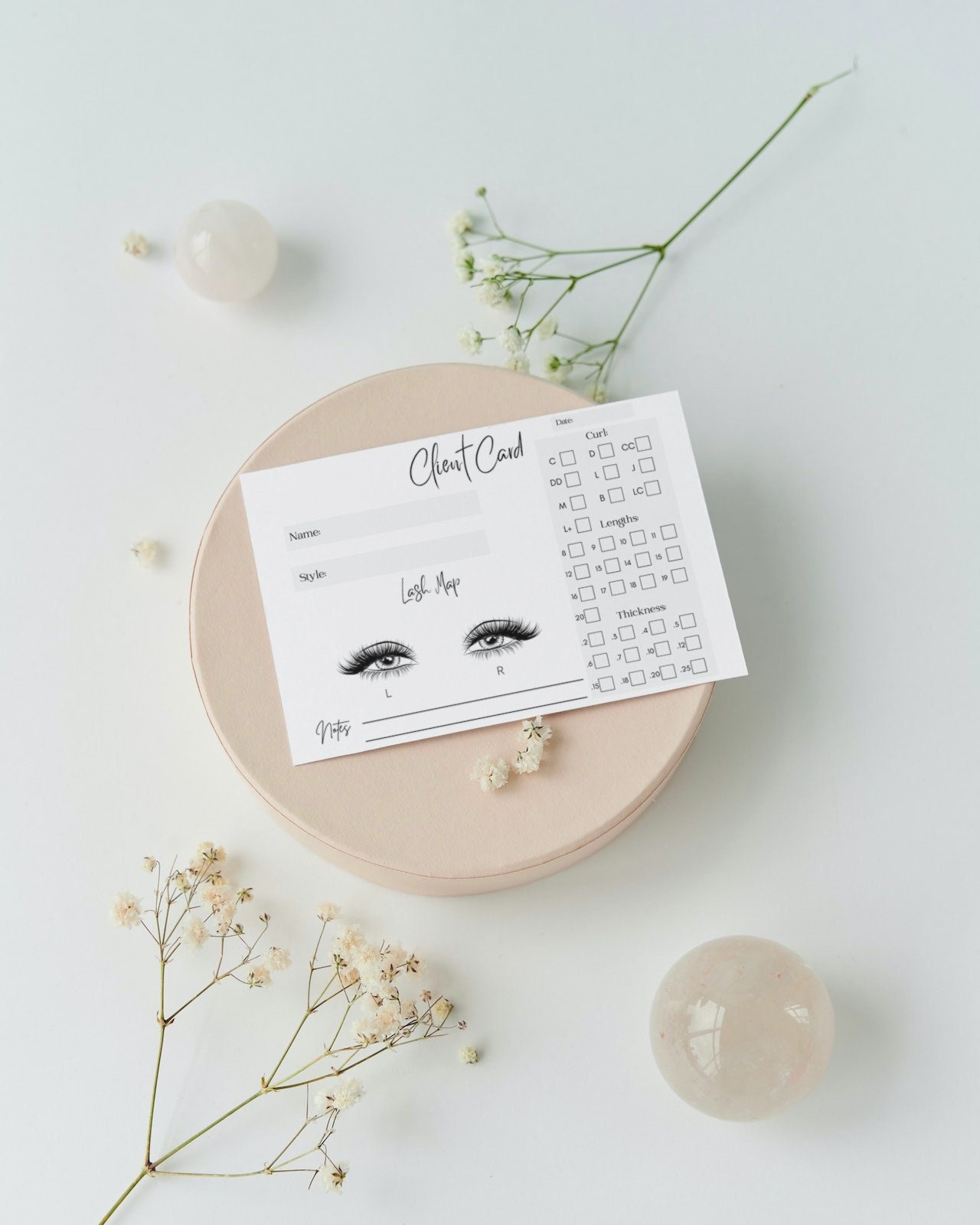 Lash Extension Client Record Card, Eyelash Extension Client Record Card ...