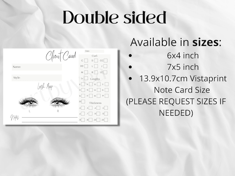 Lash Extension Client Record Card, Eyelash Extension Client Record Card ...