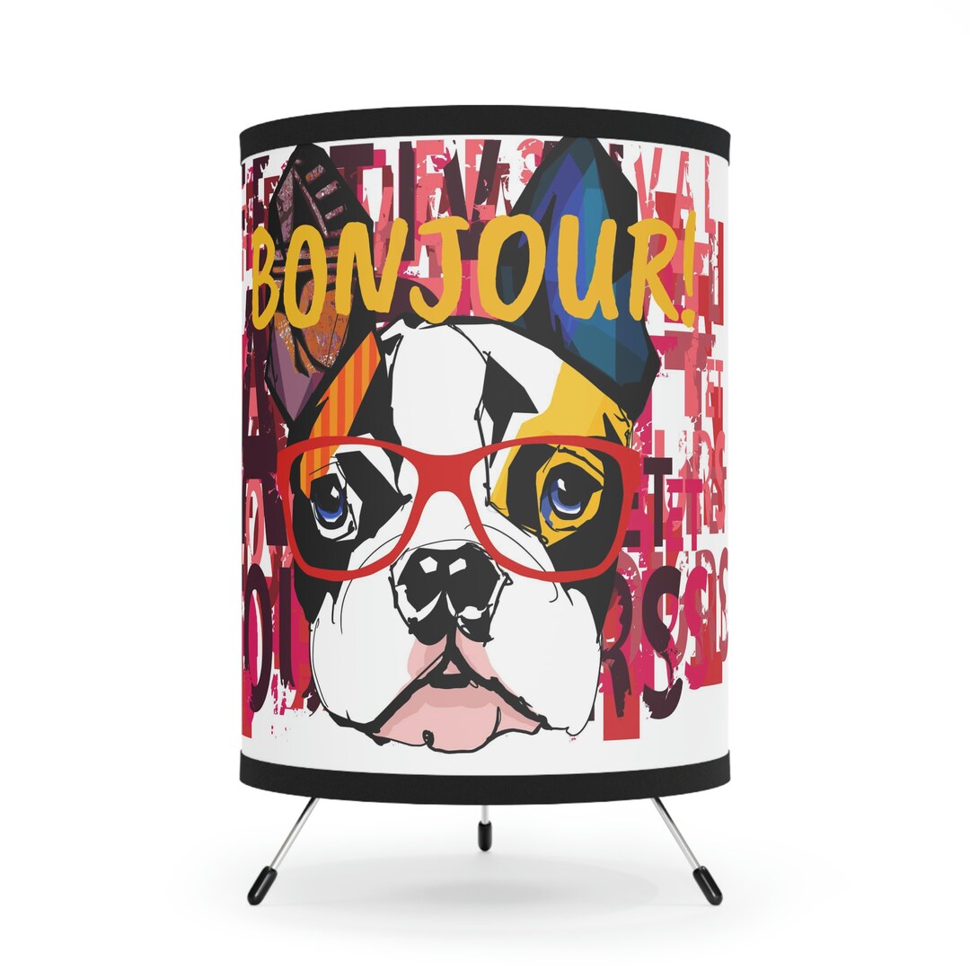 Say 'bonjour' to YOUR Frenchie Lamp Pop Art Graffiti Style French ...