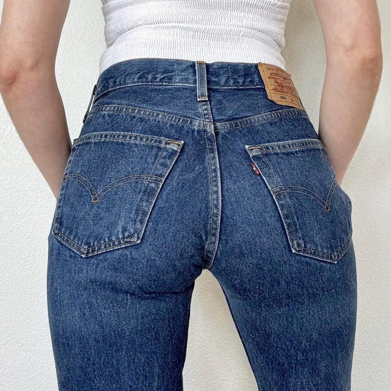 Dark Wash Jeans - Etsy