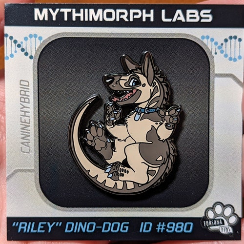 Dino-dog Enamel Pin riley fursona Pins 980 - Etsy