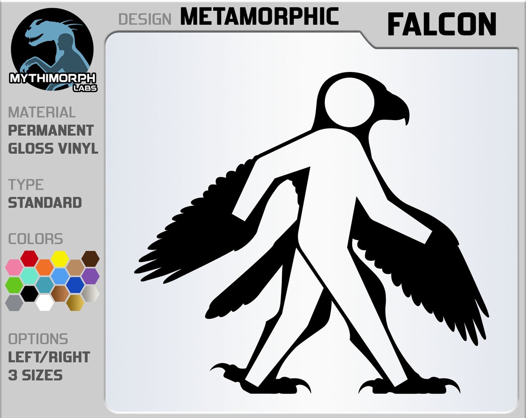 Metamorphic: Falcon vinyl Decal Sticker - Etsy
