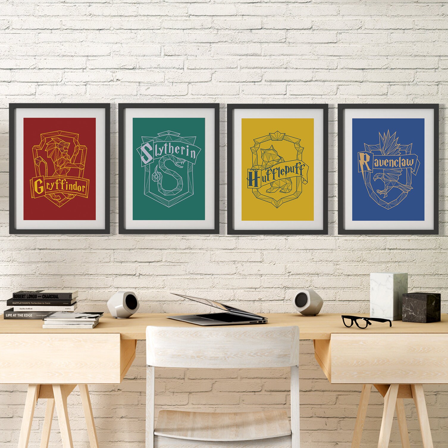 Harry Potter Posters Hogwarts Houses Set Ravenclaw Crest | Etsy