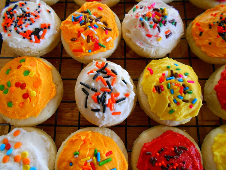 2 Dozen, Frosted Sugar Cookies, Homemade Cookies, Baked Goods, Sugar ...