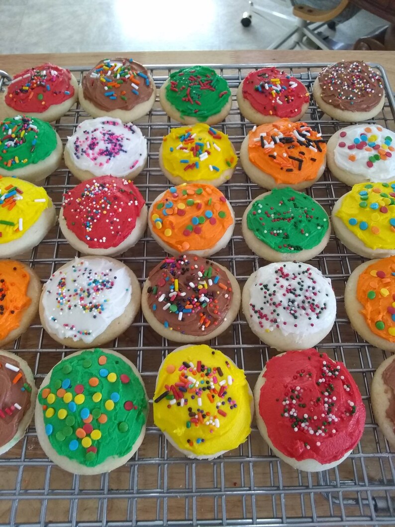 2 Dozen, Frosted Sugar Cookies, Homemade Cookies, Baked Goods, Sugar ...