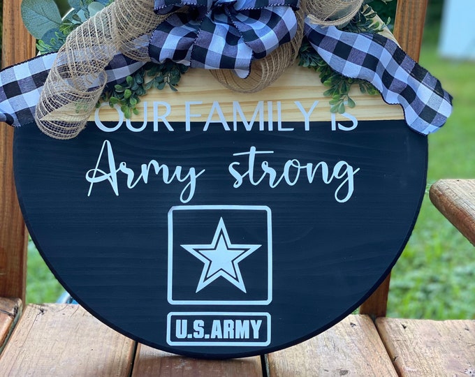 Army Strong Door Sign - Etsy