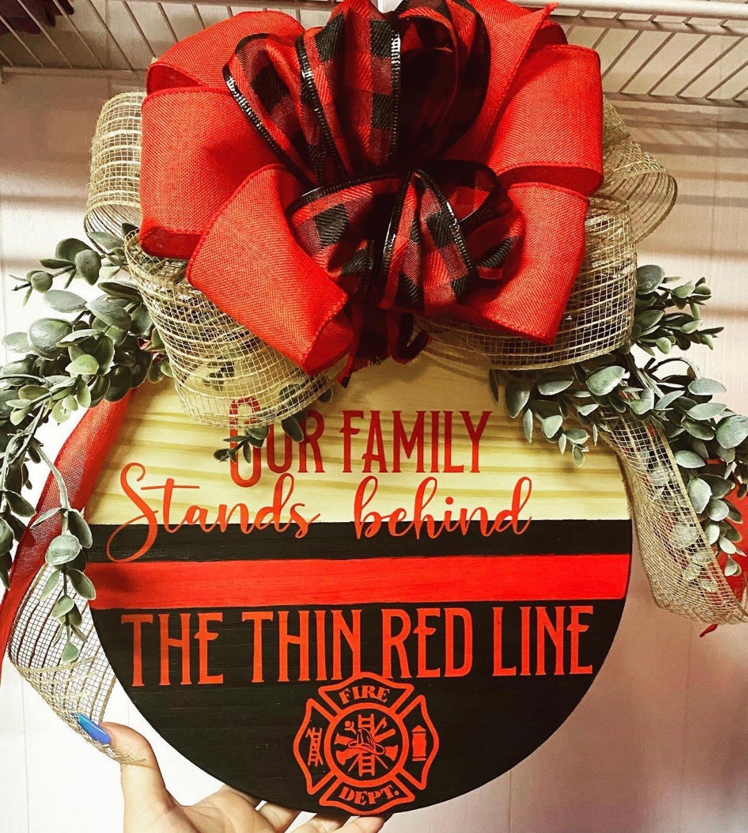 Firefighter Door Sign - Etsy