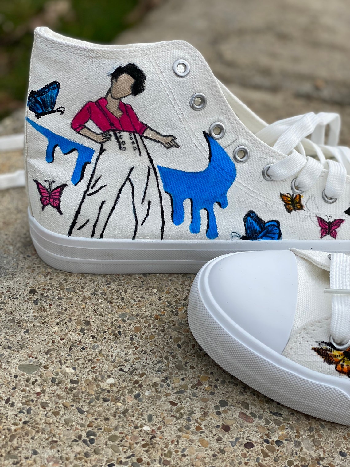 Custom Painted Converse High Tops - Etsy