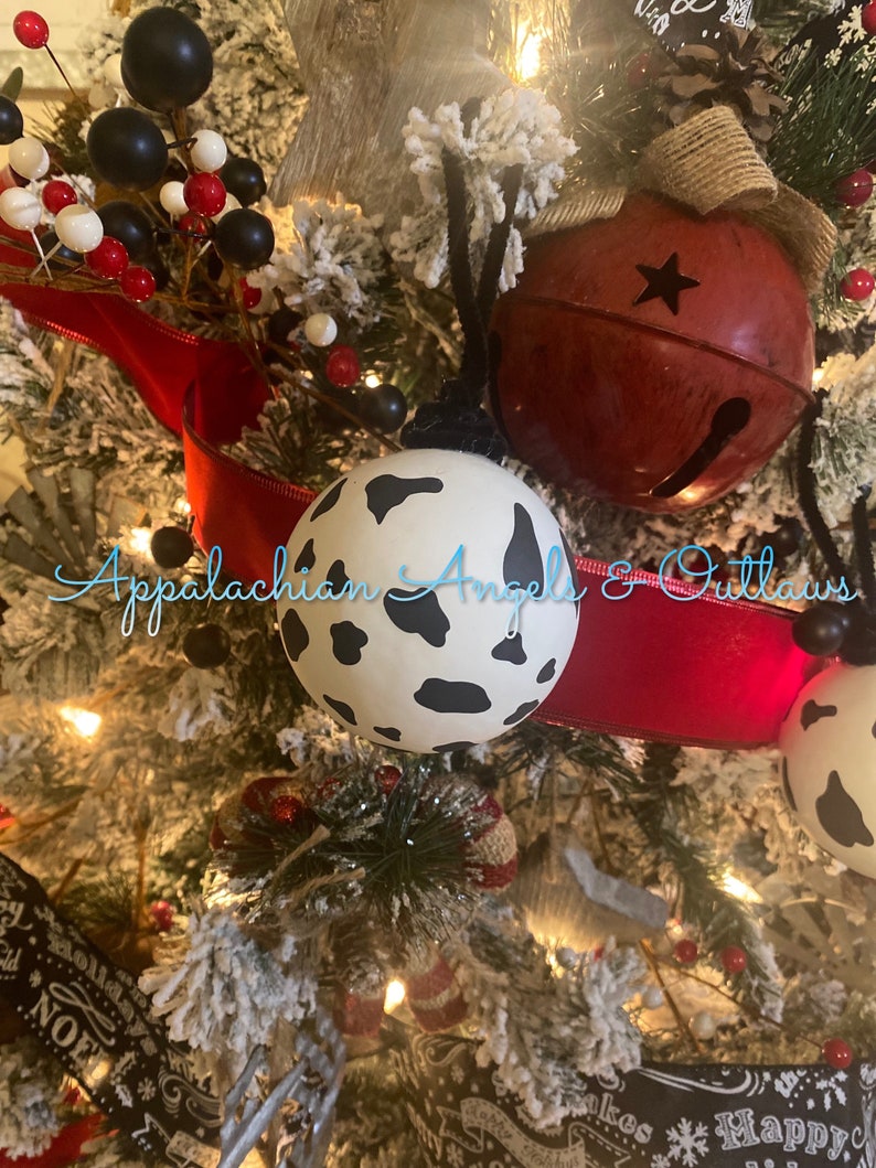 Cow Print Christmas Ornaments - Etsy