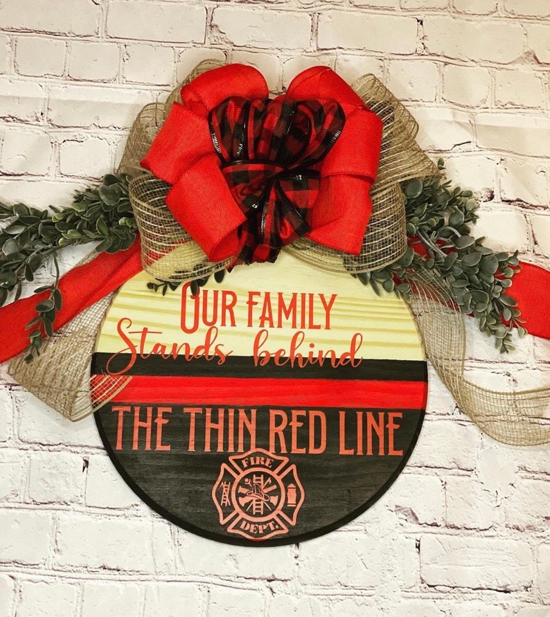 Firefighter Door Sign - Etsy