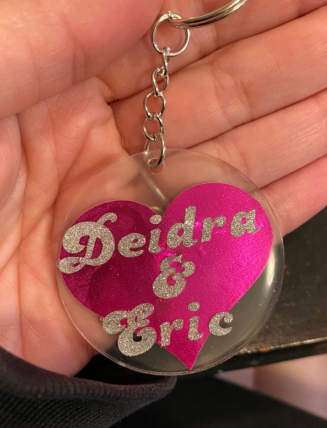 Custom Resin Keychain for Couples - Etsy