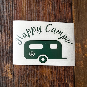 Happy Camper Vinyl Decal - Etsy
