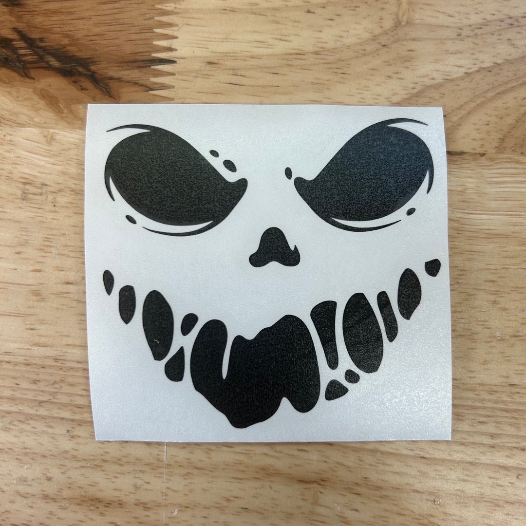 Scary Face Vinyl Decal - Etsy
