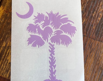 Palmetto Tree Decal Palmetto Moon South Carolina Decal South Carolina ...