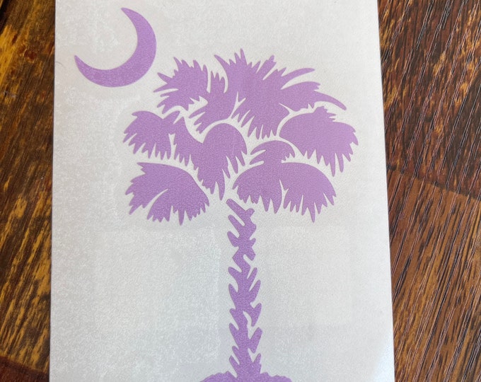 South Carolina Palmetto Tree Beach Decal Flower Decal Coffee Cup Decal ...