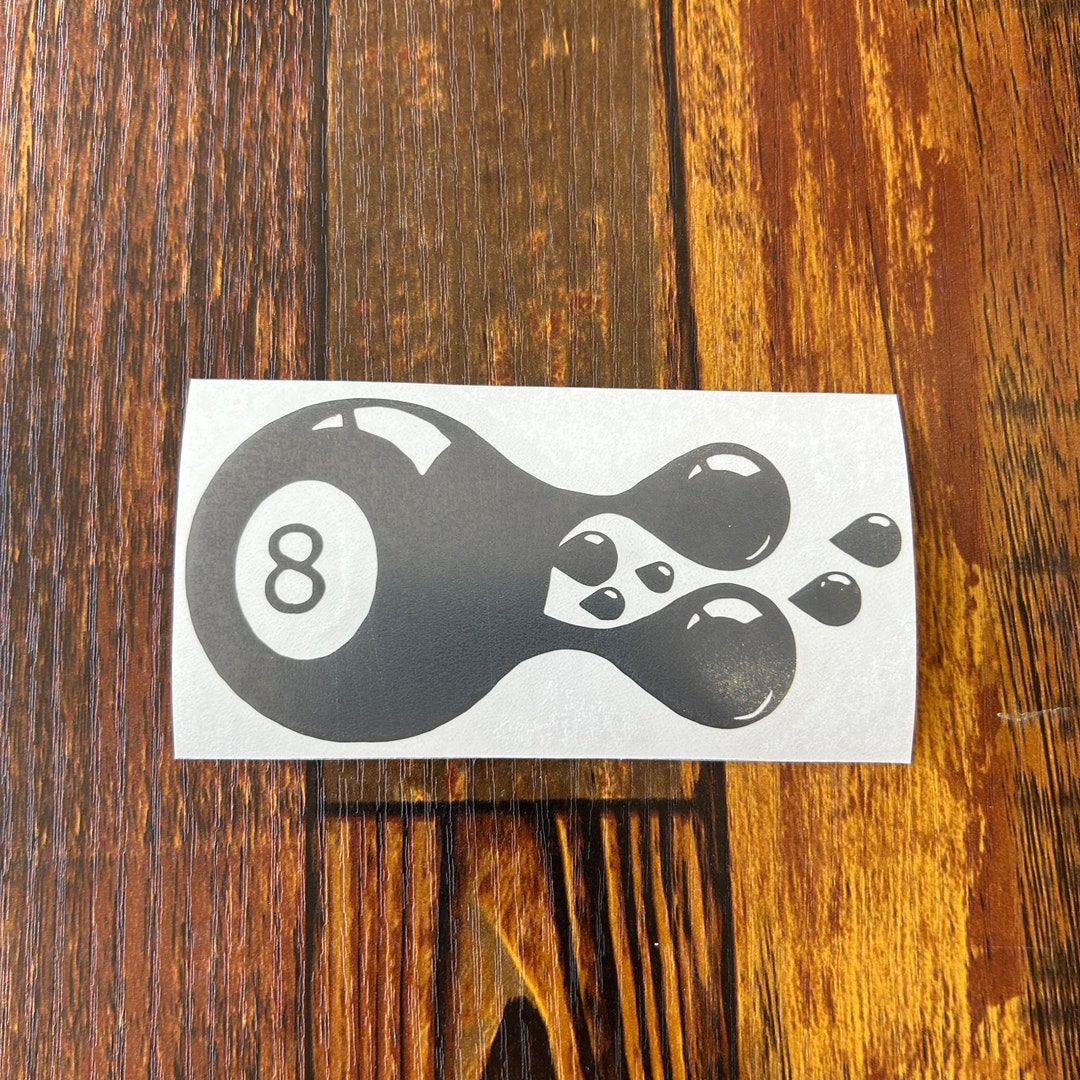 8 Ball Dripping Vinyl Decal - Etsy