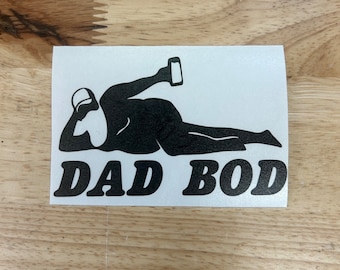 Dad Bod Thumbs up Van Window Decal or Bumper Sticker Vinyl Decal USA ...