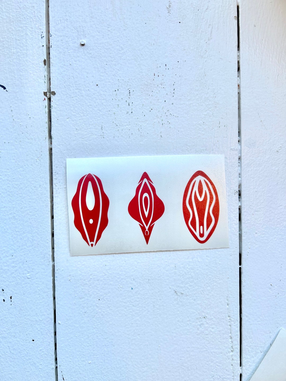 Set of 3 Vagina Vinyl Decals - Etsy