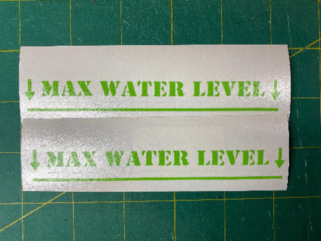 Max Water Level Vinyl Decals Set of 2 - Etsy