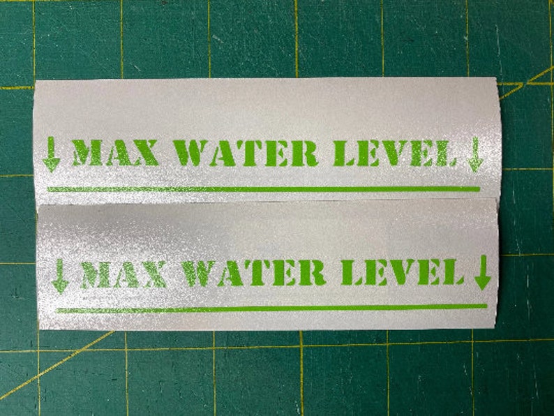 Max Water Level Vinyl Decals Set of 2 - Etsy