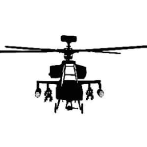 Apache Helicopter Vinyl Decal - Etsy