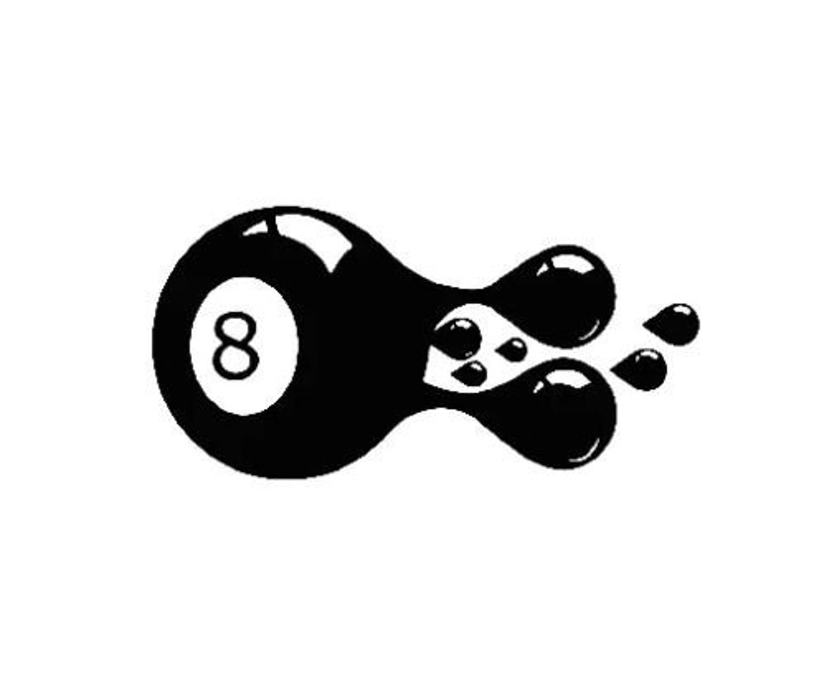 8 Ball Dripping Vinyl Decal - Etsy