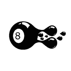 8 Ball Dripping Vinyl Decal - Etsy