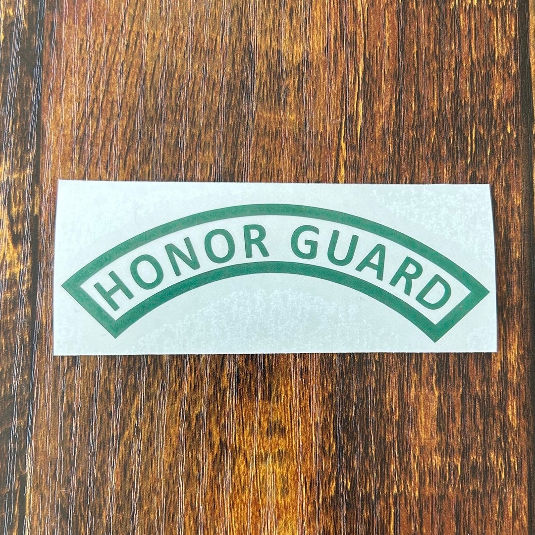 Honor Guard Tab / Military Veteran Vinyl Decal - Etsy