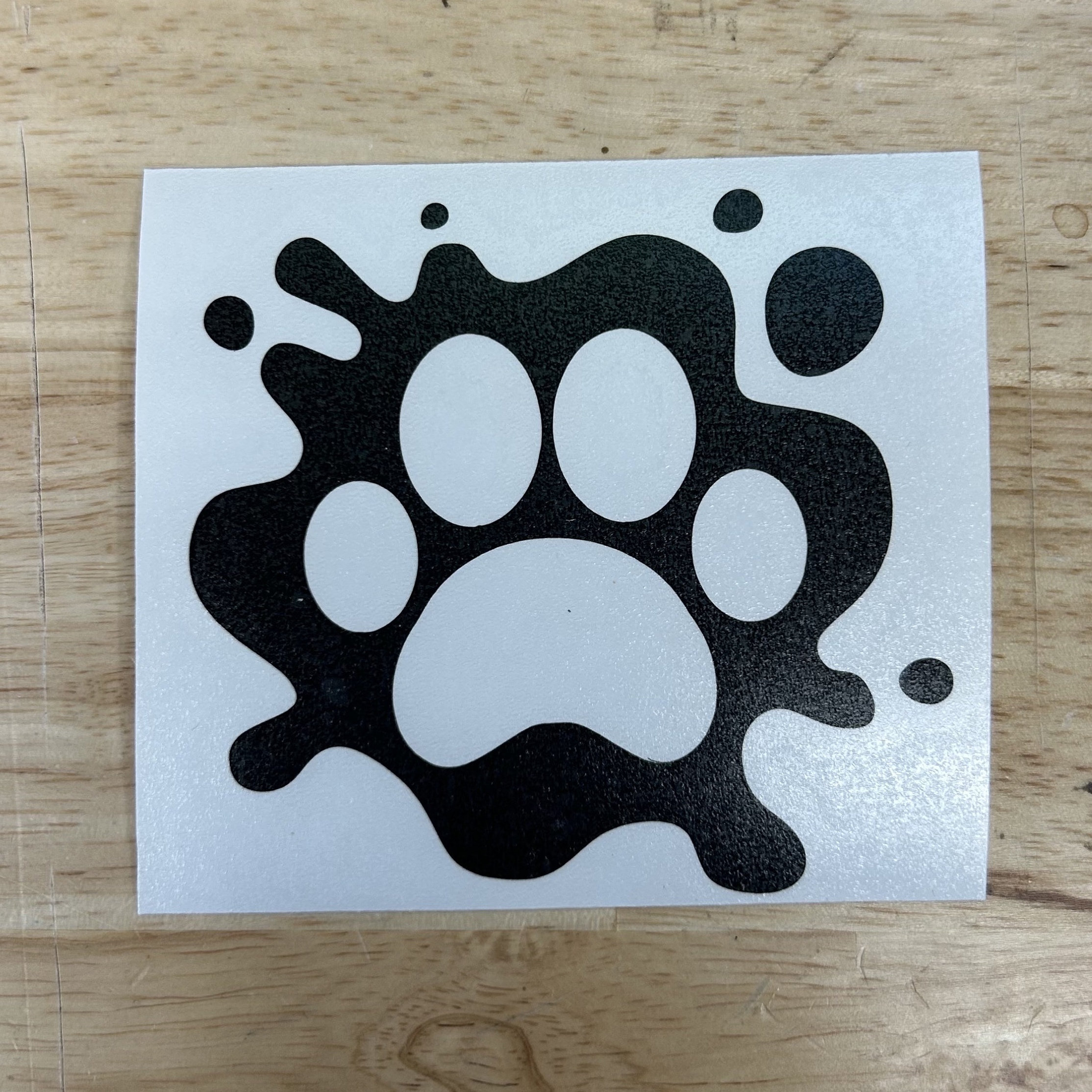 Paw Print Splash Vinyl Decal - Etsy