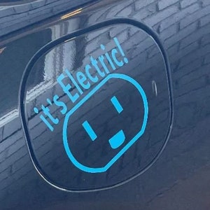 It's Electric Vinyl Decal for EV Charge Port Door - Etsy