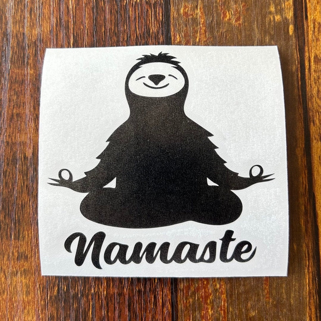 Namaste Sloth Vinyl Decal - Etsy
